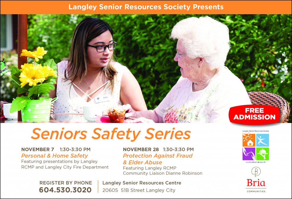 Seniors' Safety Workshops in Langley | Bria Communities